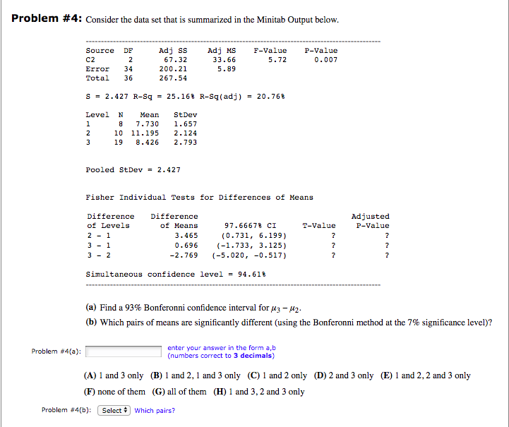 Solved Problem #4: Consider the data set that is summarized | Chegg.com