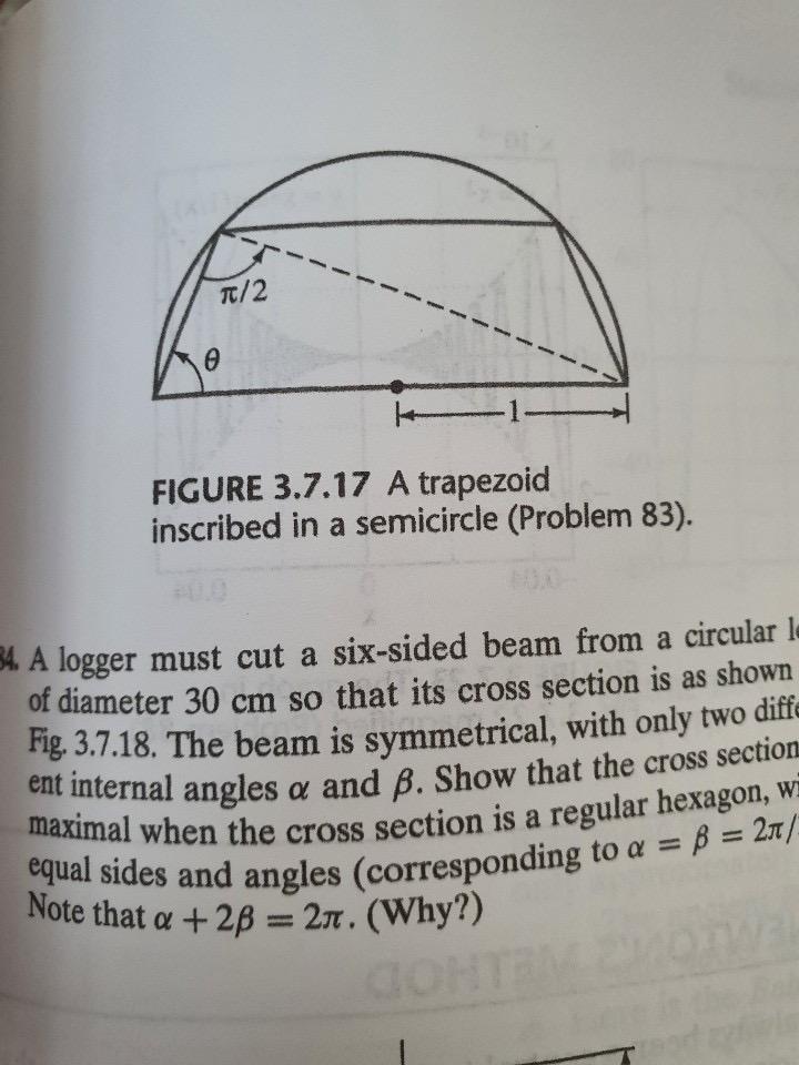 Solved Find the maximum possible area A of a trapezoid | Chegg.com