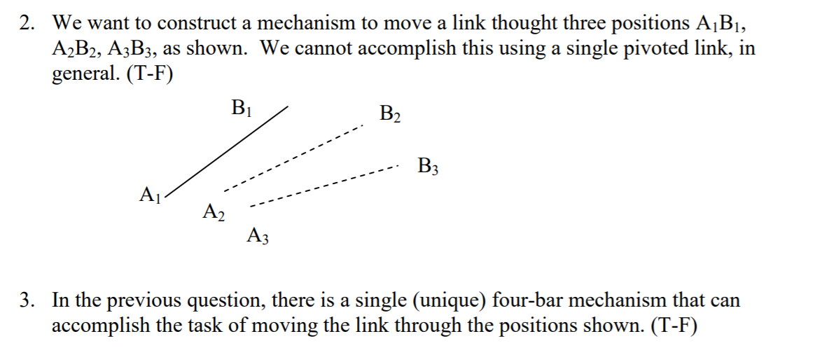 Solved 2. We want to construct a mechanism to move a link | Chegg.com