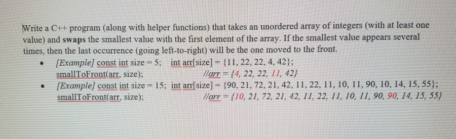 Solved Write a C++ program (along with helper functions) | Chegg.com