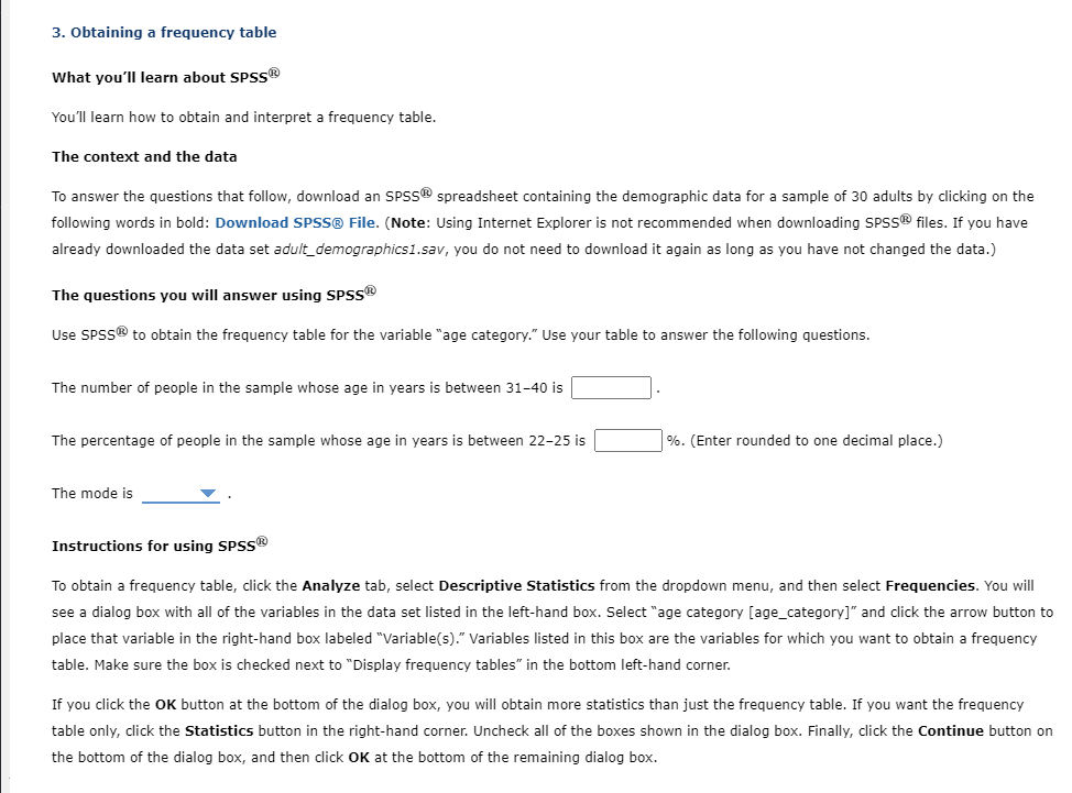 What you'll learn about SPSS ( You'll learn how to | Chegg.com