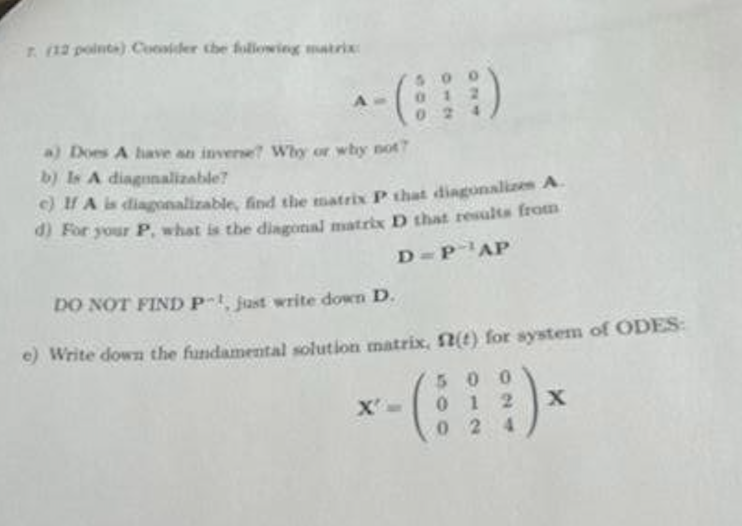Solved 7. 12 poines) Cooviler che fuliowiex mutris | Chegg.com