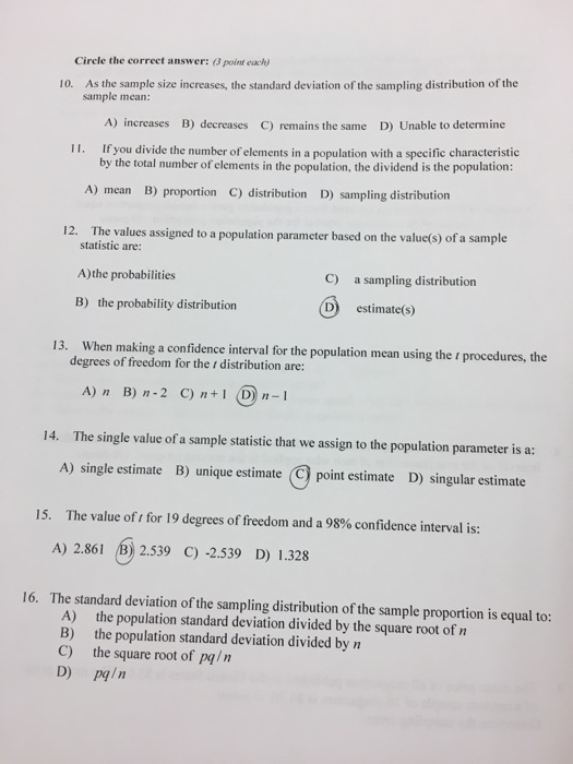 Solved As the sample size increases, the standard deviation | Chegg.com Solved As the sample size increases, the standard deviation | Chegg.com