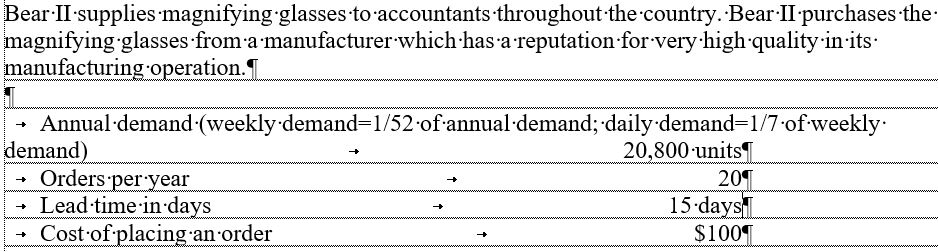 Solved What is the economic order quantity assuming each | Chegg.com