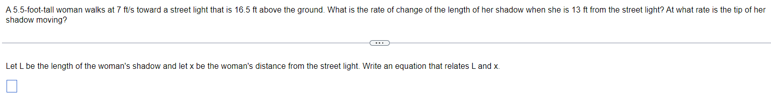 Solved shadow moving? Let L be the length of the woman's | Chegg.com