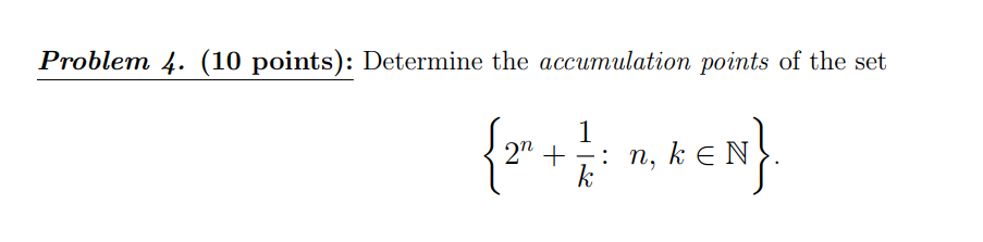 Solved Problem 4. (10 points): Determine the accumulation | Chegg.com