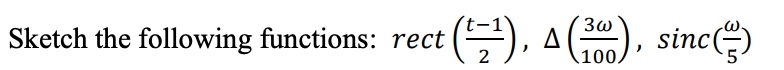 Solved Sketch the following functions: | Chegg.com