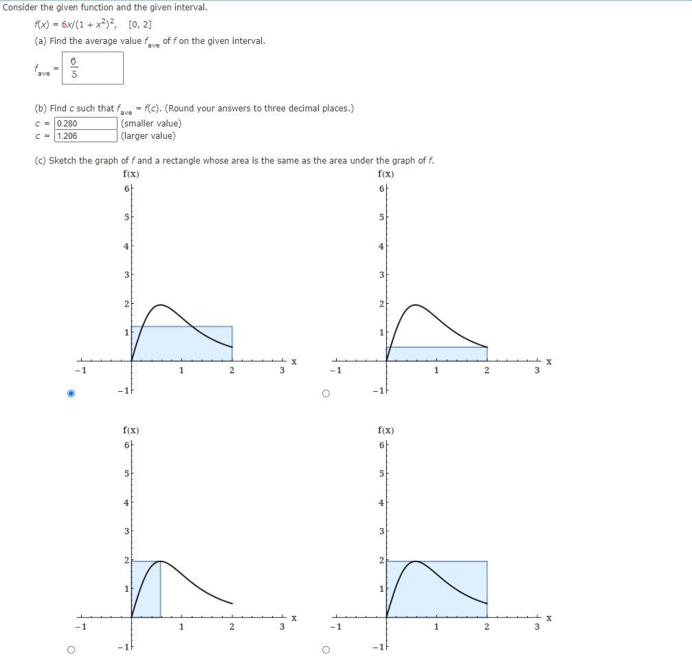 Solved Consider the given function and the given interval. | Chegg.com