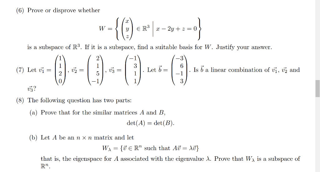 Solved (6) Prove or disprove whether | Chegg.com