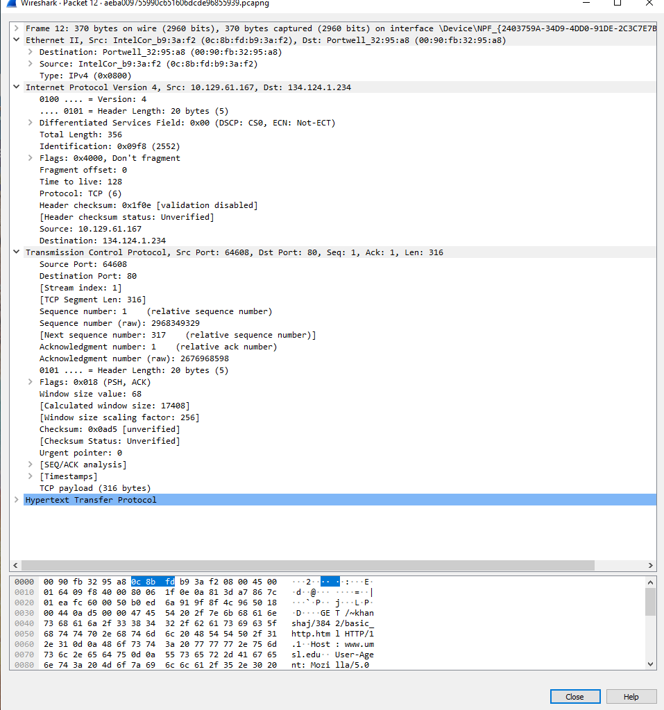 Solved 13 5 points Based on the provided Wireshark Capture | Chegg.com