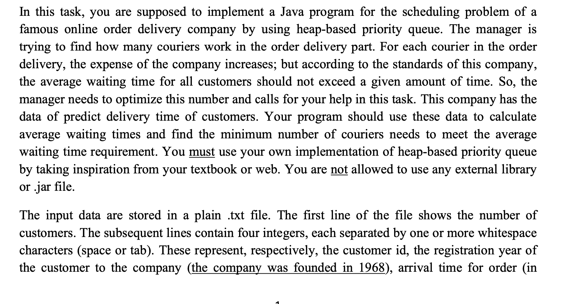 Solved Language is JAVA. Please don't copy paste the answers | Chegg.com