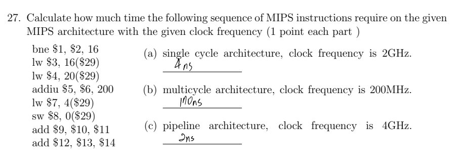 Solved Calculate how much time the following sequence of | Chegg.com
