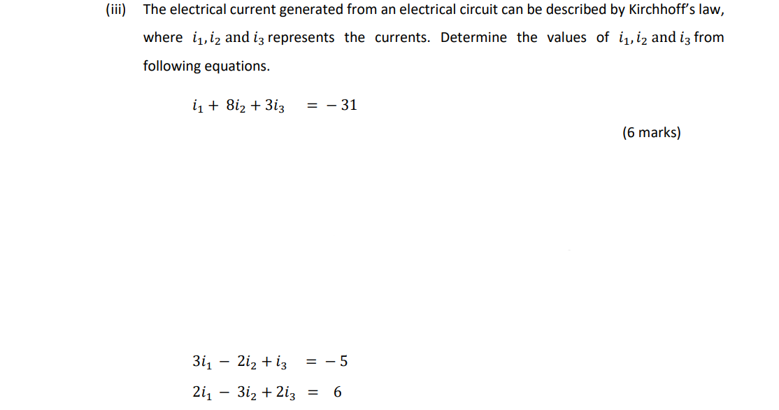 Solved The electrical current generated from an electrical | Chegg.com