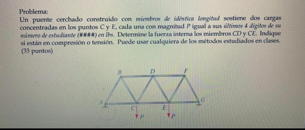 Solved Statics*** a truss bridge built with members of | Chegg.com