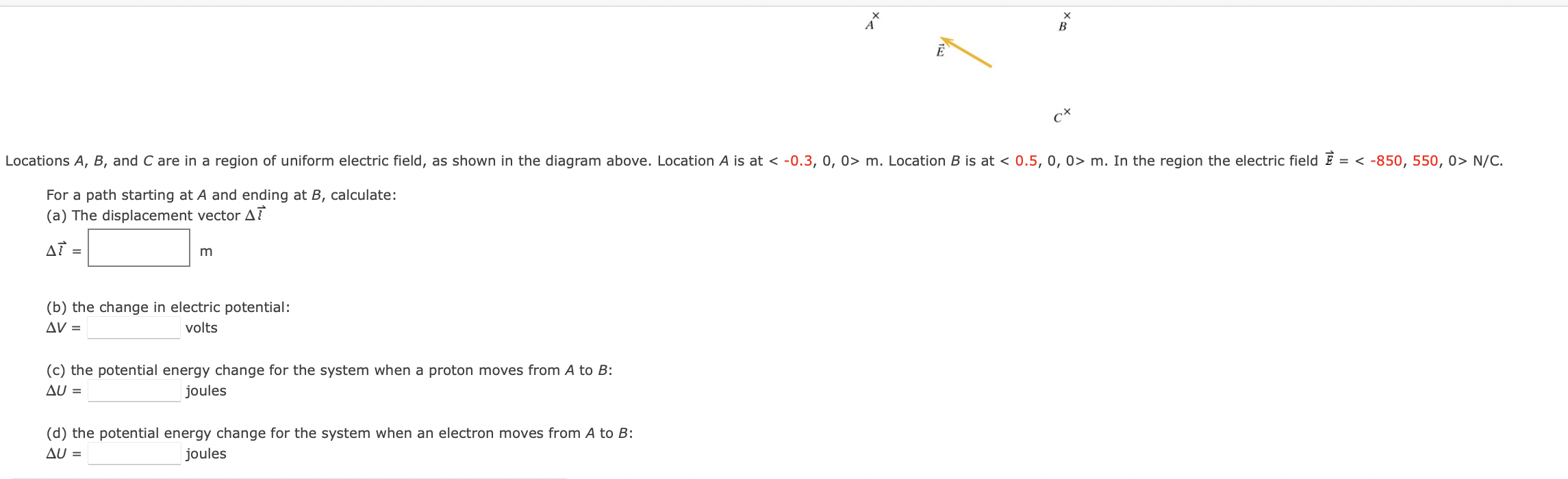 Solved For a path starting at A and ending at B, calculate: | Chegg.com
