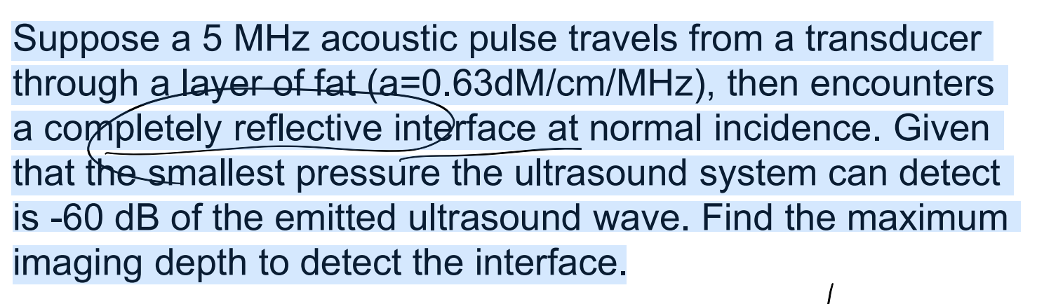 Suppose a 5 MHz acoustic pulse travels from a | Chegg.com