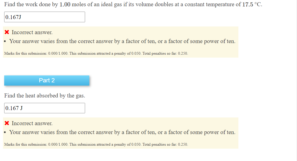 Solved x ﻿Incorrect answer.Your answer varies from the | Chegg.com