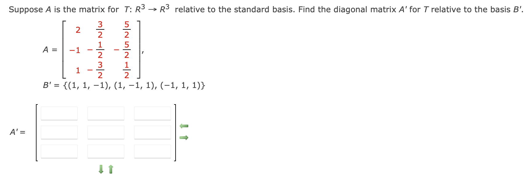 Solved 2 Suppose A is the matrix for T: R3 → R3 relative to | Chegg.com