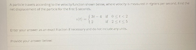 Solved A particle travels according to the velocity function | Chegg.com