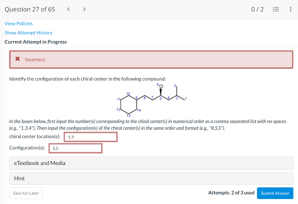 Solved Show Attempt History Current Attempt in Progress X | Chegg.com
