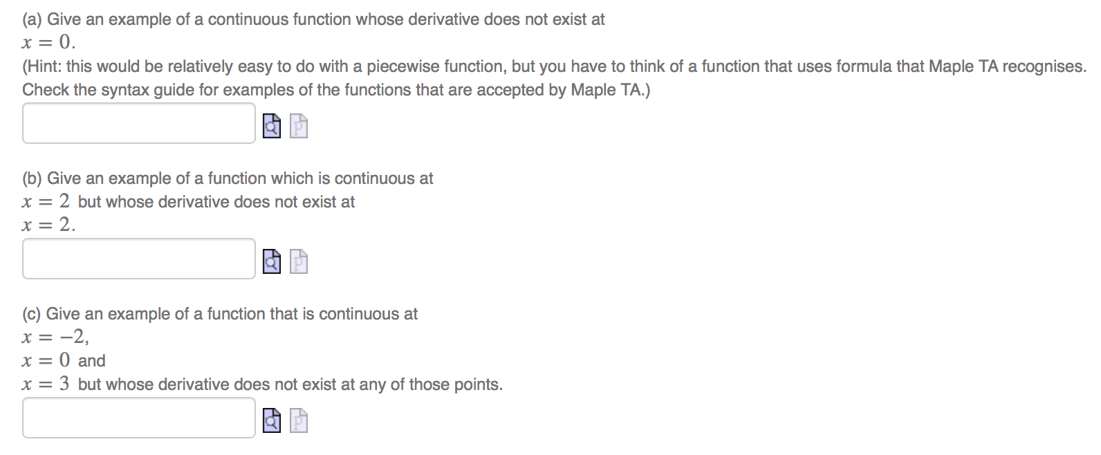Solved (a) Give an example of a continuous function whose | Chegg.com
