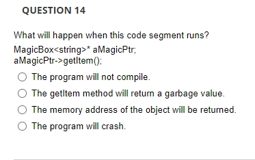 Solved Using an alias for a dynamically allocated object is | Chegg.com