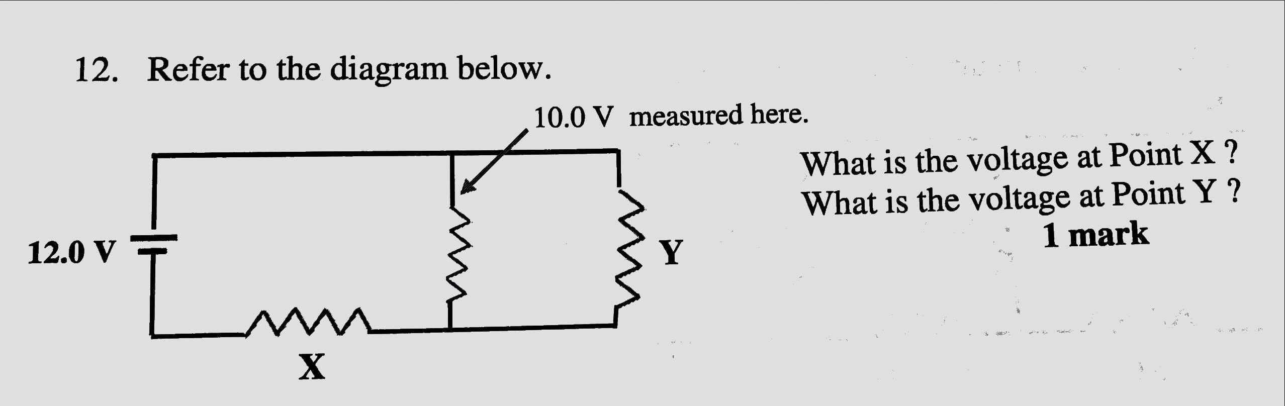Solved What is the voltage at point X? What is the voltage | Chegg.com