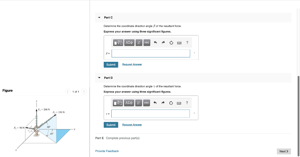 Solved Part A Determine the magnitude of the resultant | Chegg.com