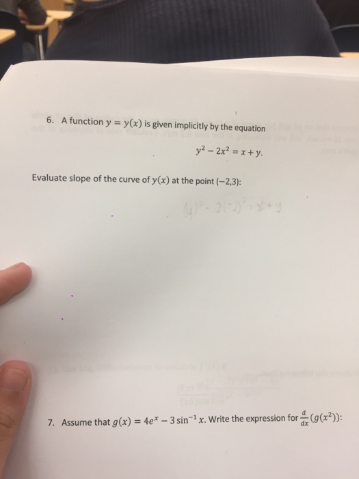Solved A function y = y (x) is given implicitly by the | Chegg.com