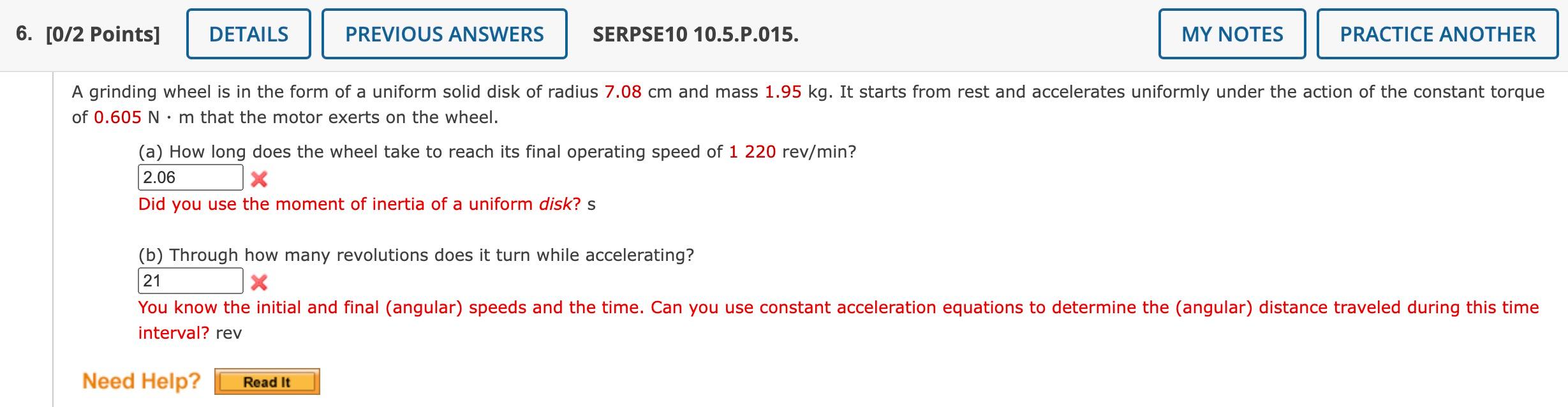 Solved 6. [0/2 Points] DETAILS PREVIOUS ANSWERS SERPSE10 | Chegg.com | Chegg.com