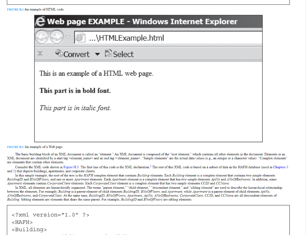 APPENDIX H XML MARKUP LANGUAGES A markup language is | Chegg.com