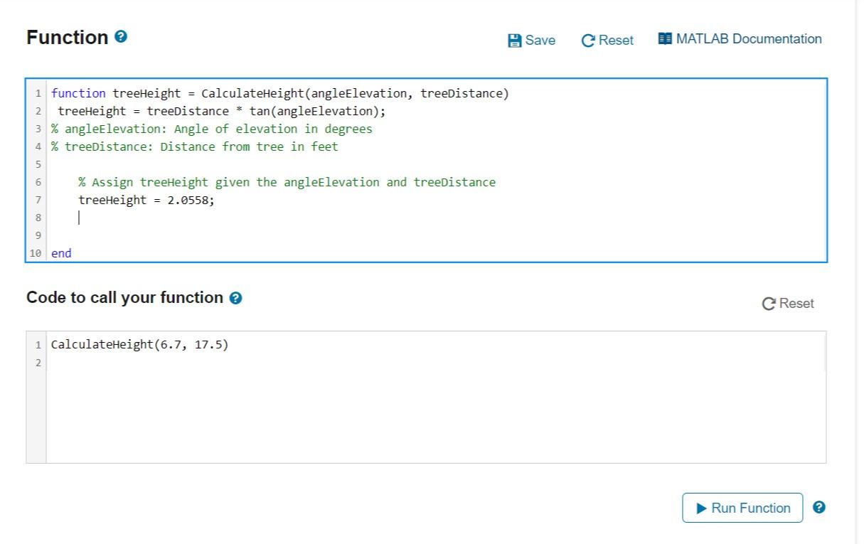 Solved Tree Height Write a statement that assigns treeHeight | Chegg.com