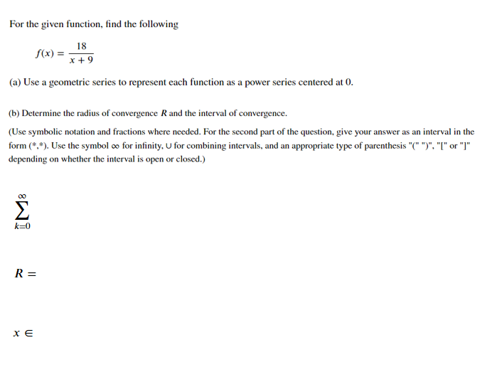 Solved For the given function, find the following 18 f(x) = | Chegg.com