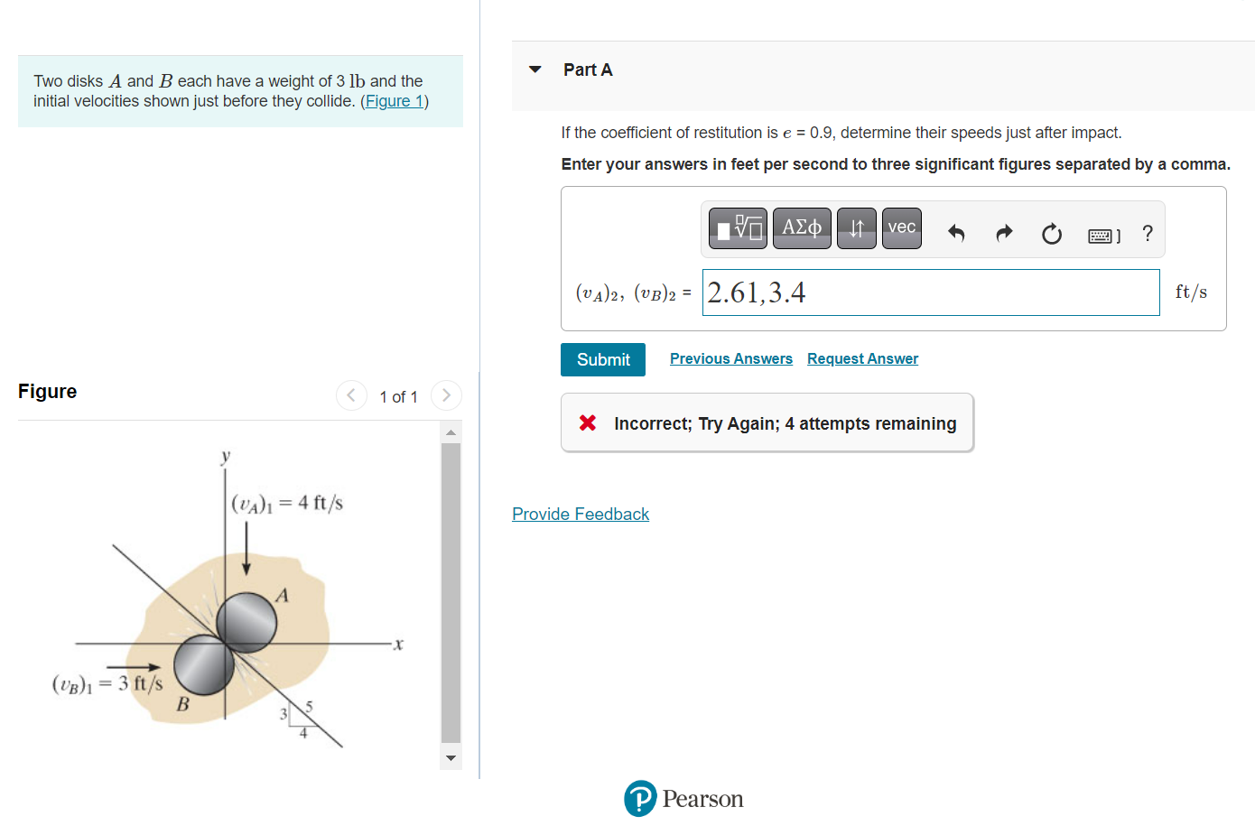 Solved Two disks A and B each have a weight of 3lb and the | Chegg.com