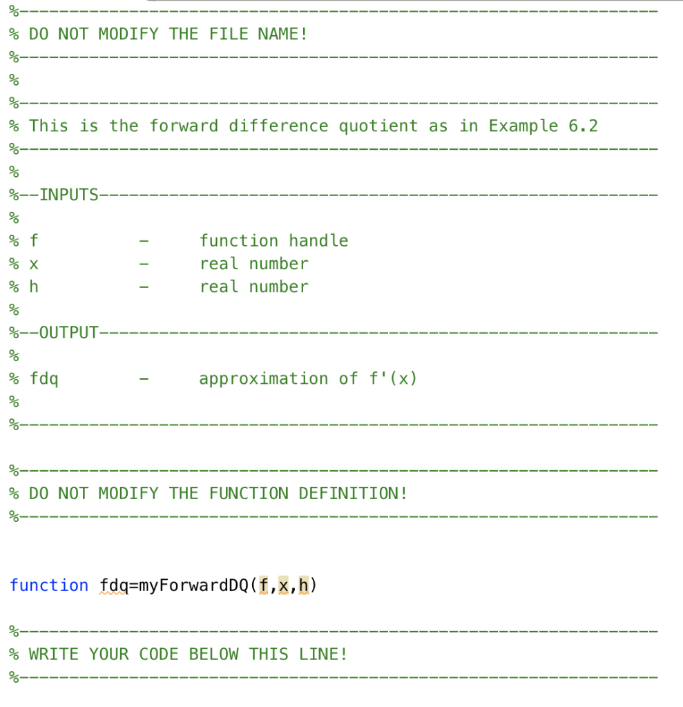 Given the Example pictured, need help implementing it | Chegg.com