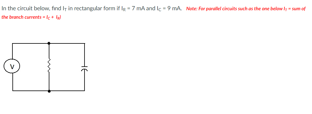 Solved In the circuit below, find IT in rectangular form if | Chegg.com