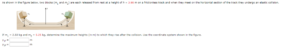 Solved As shown in the figure below, two blocks (m1 and m2) | Chegg.com