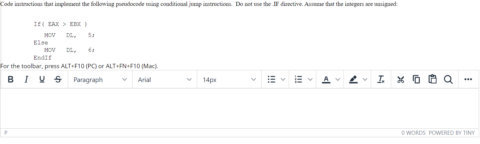Solved Code instructions that implement the following | Chegg.com