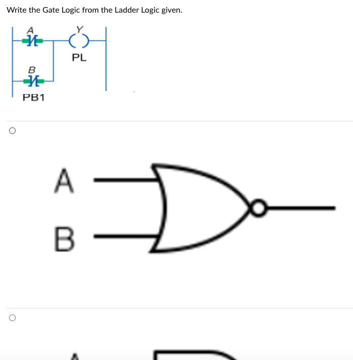 Solved Write the Gate Logic from the Ladder Logic | Chegg.com