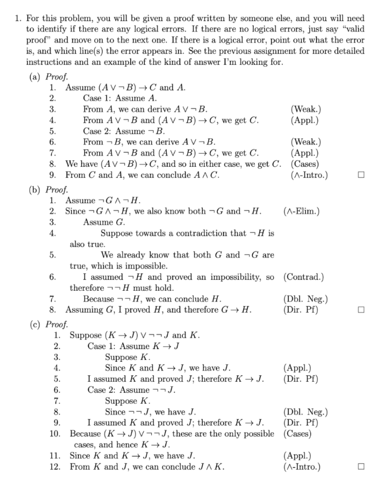Solved proof" and move on to the next one. If there is a | Chegg.com