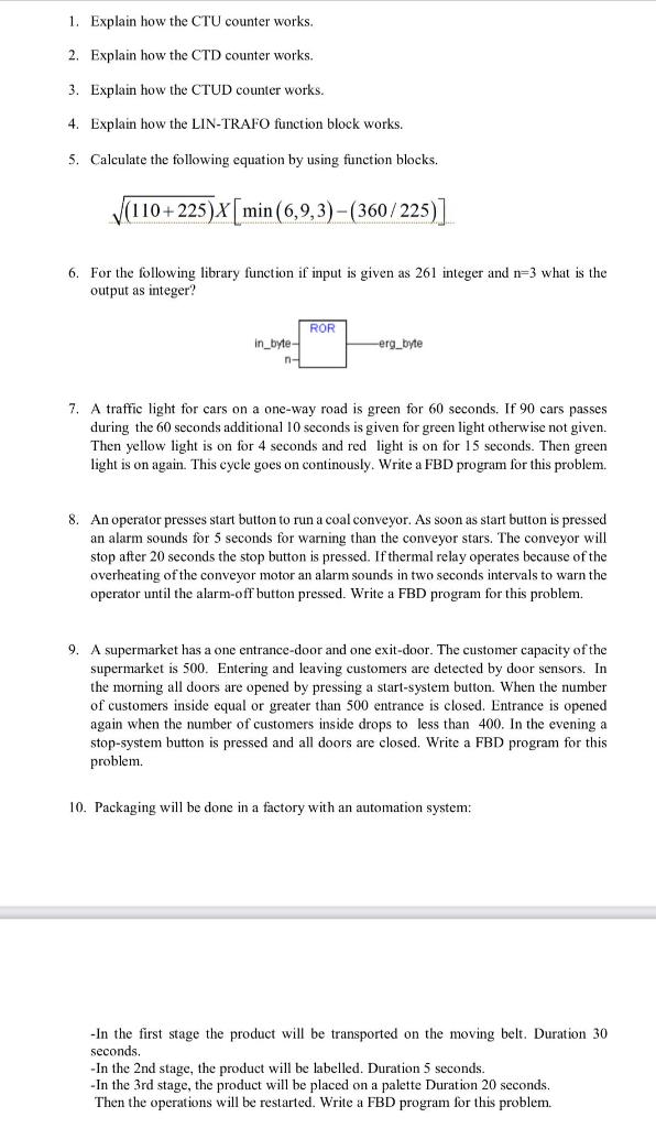 Solved 1. Explain how the CTU counter works. 2. Explain how | Chegg.com