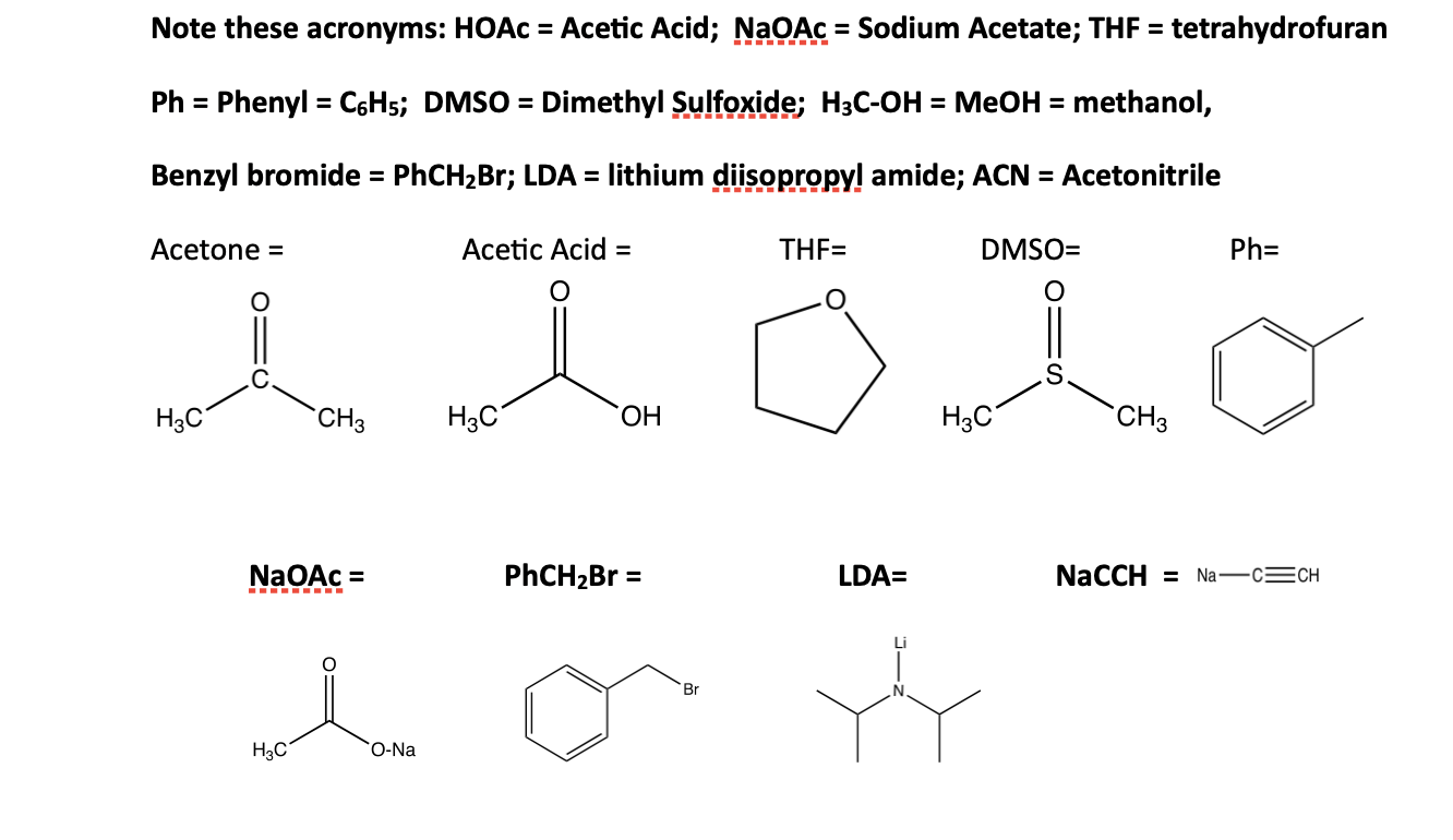 Solved Note these acronyms: HOAC = Acetic Acid; NaoAc = | Chegg.com