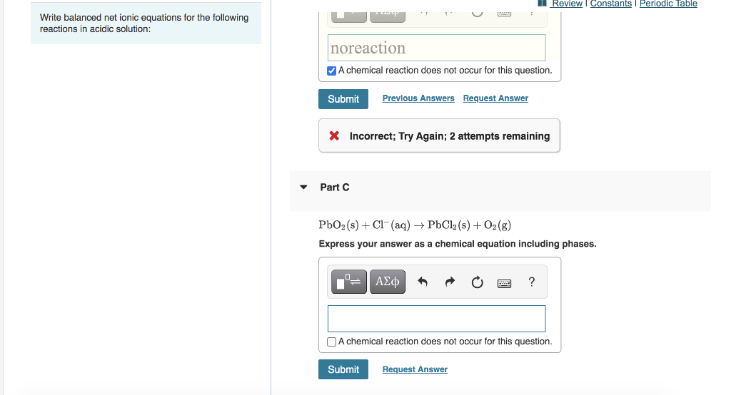 Solved A Review | Constants | Periodic Table Write balanced | Chegg.com