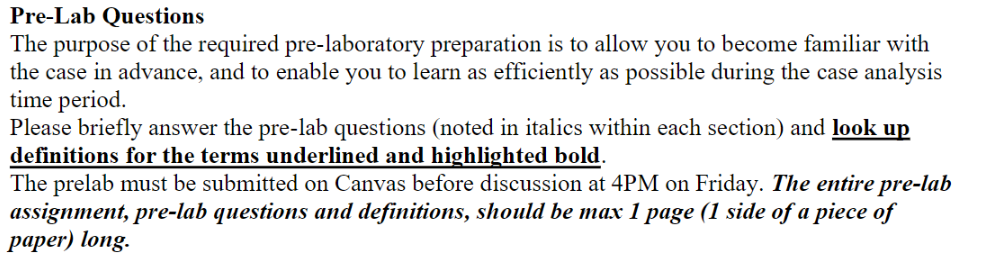 Solved Pre-Lab Questions The purpose of the required | Chegg.com
