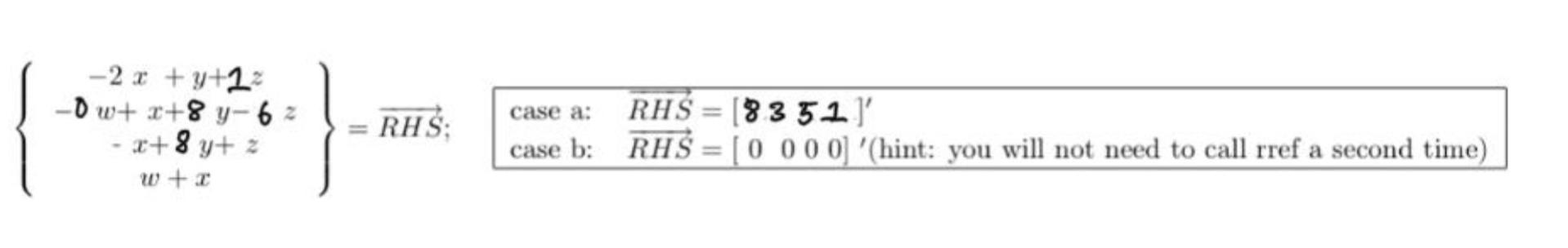 - Set each problem up in matrix/vector format [A]x=b | Chegg.com
