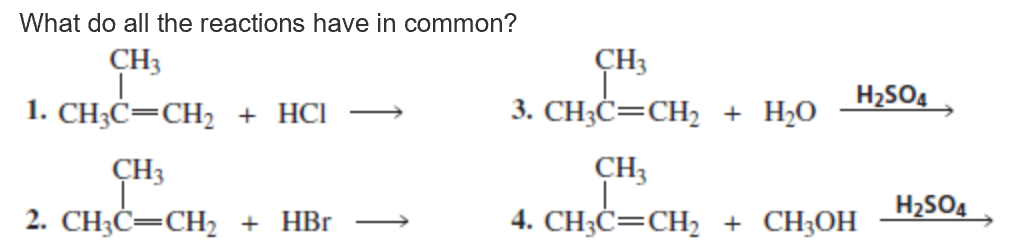 Solved CH3 What do all the reactions have in common? CH 1. | Chegg.com