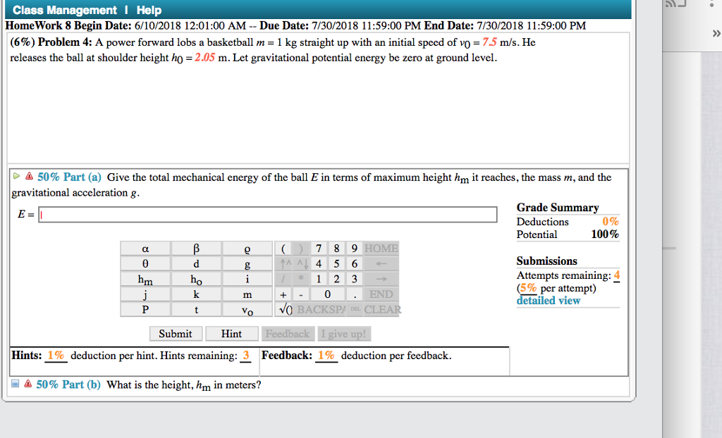 Solved Class Management I Help HomeWork 8 Begin Date: | Chegg.com