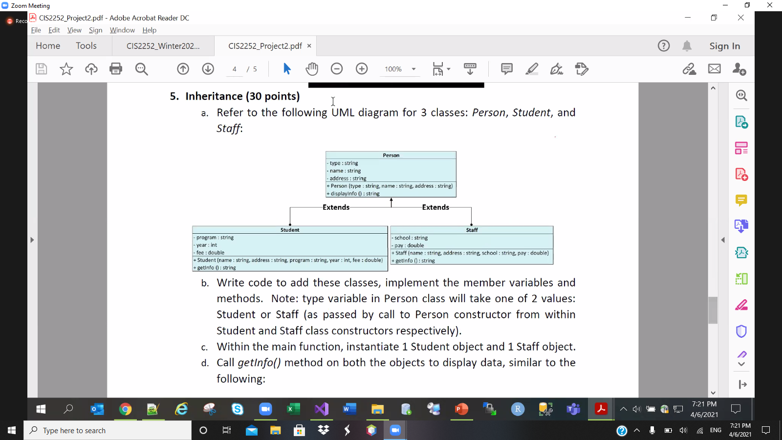 Solved BC1S2252 Project2.pdf - Adobe Acrobat Reader DC Eile | Chegg.com