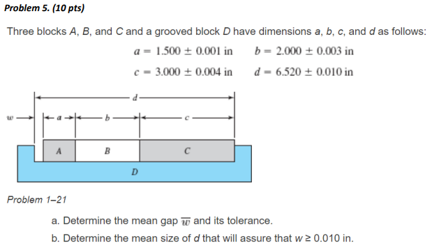 Problem 5. (10 pts) Three blocks A, B, and C and a | Chegg.com