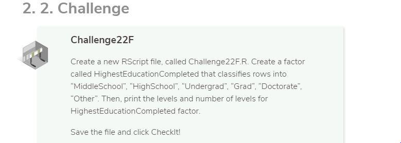Solved 2. 2. Challenge Challenge 22F Create a new RScript | Chegg.com